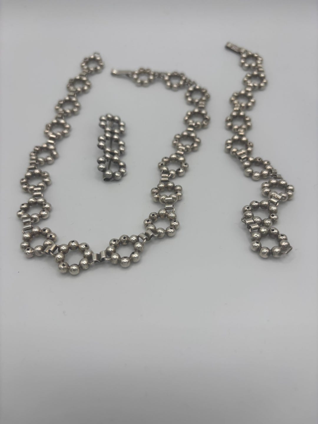 A Danish Silver Matched Jewellery Set Including Necklace, Bracelet and ...