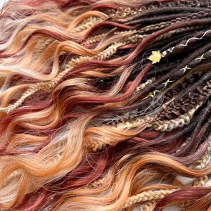 Honey Flame – Ombre Synthetic DE Dreads With Curly Ends, Ginger Blonde ...