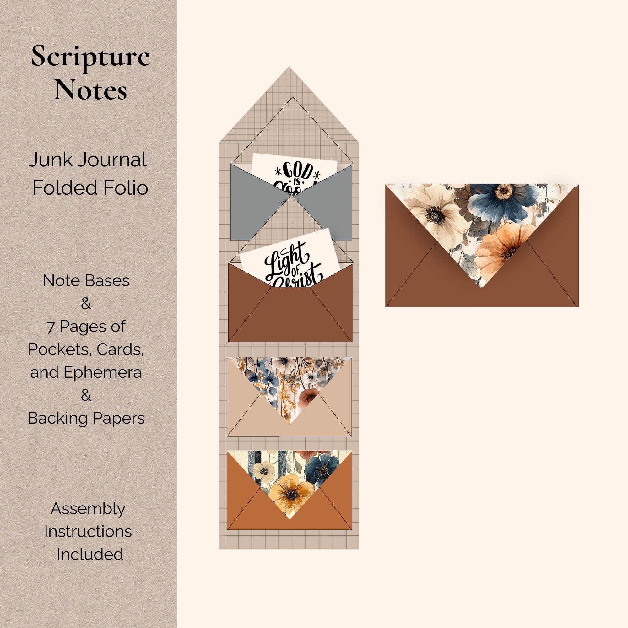 Scripture Folded Love Notes Printable Kit - Makes Four Envelopes With ...