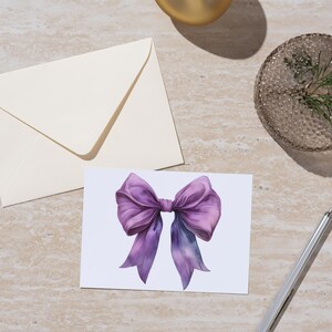 Purple Watercolor Coquette Bow Clipart - Cute Stripes and Polka Dots ...