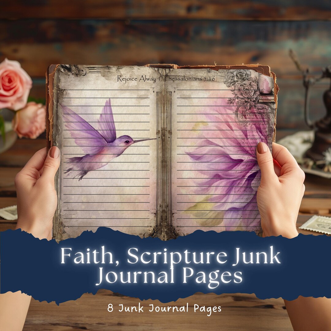 Faith Scripture Junk Journal Pages, Printable, Ephemera, Gifts for Him ...