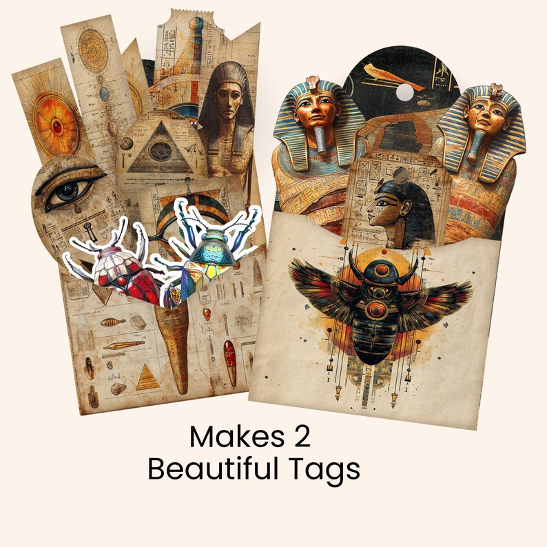 Ancient Egypt Loaded Tags, Egypt Junk Journal Pockets | Ancient ...