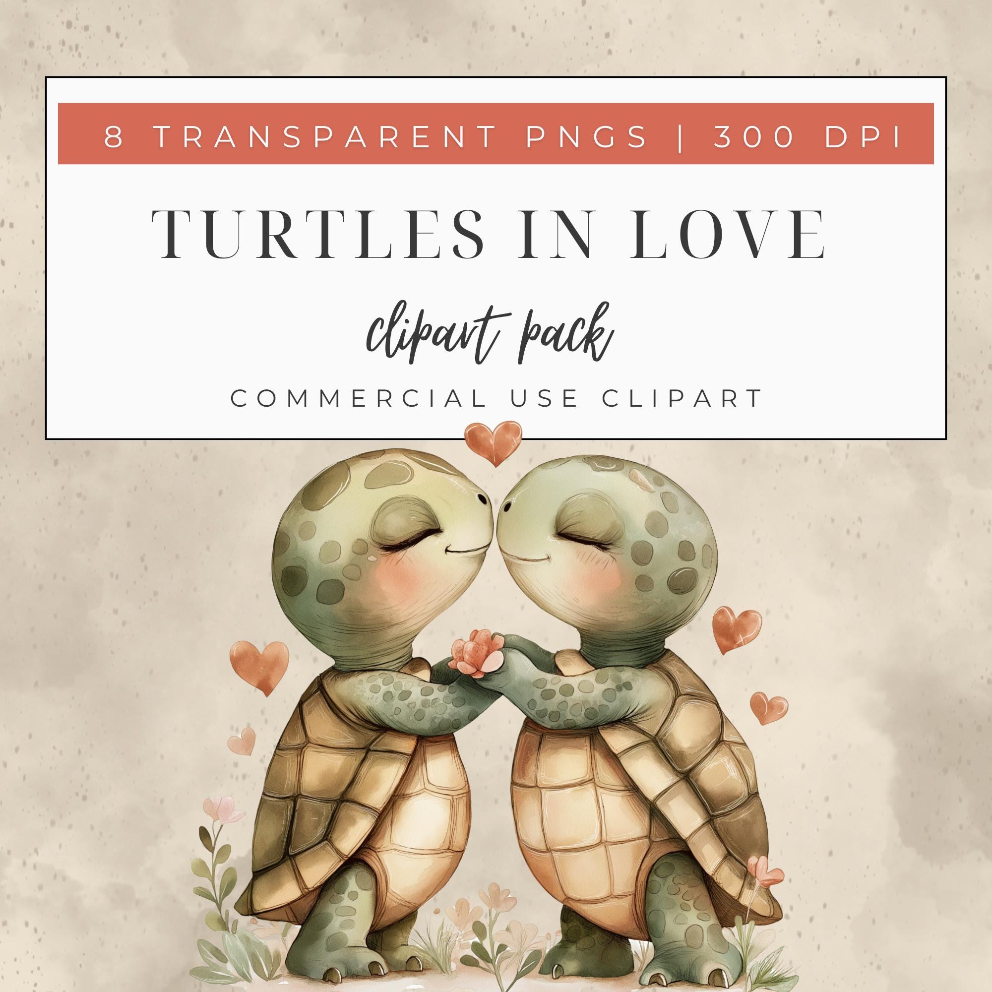 Valentine Turtles Clipart - Hearts & Love Turtle Transparent PNG for ...