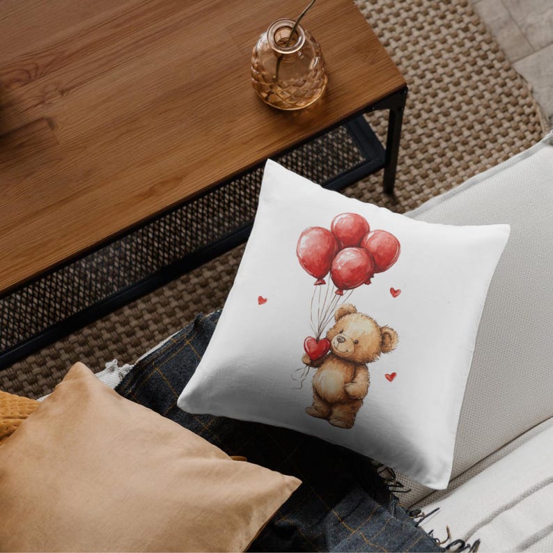 14 Valentine Teddy Bear, Heart Clip Art for Invitations, Cards, Digital ...