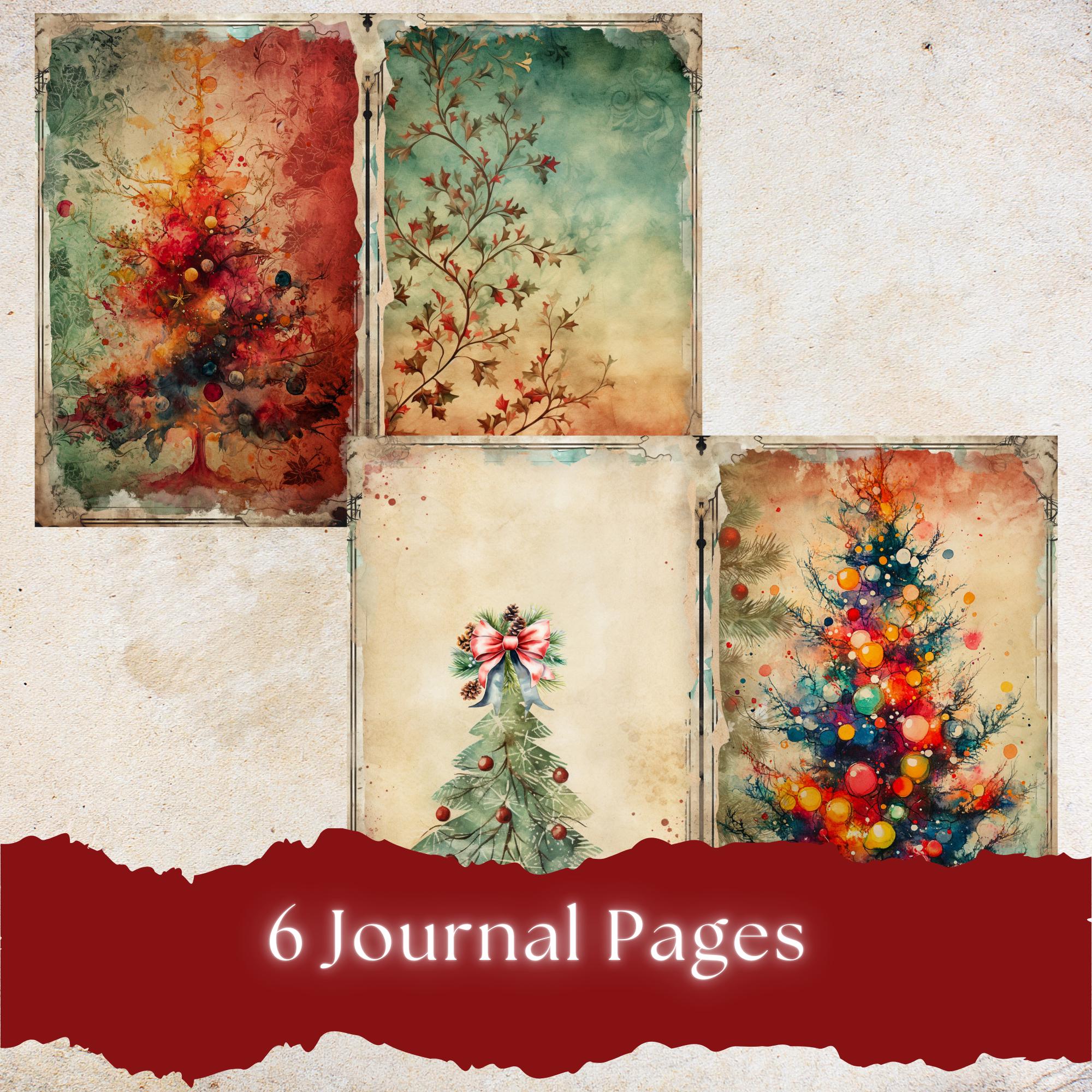 Christmas Junk Journal Pages, Digital Scrapbook Kit, Paper Collage ...