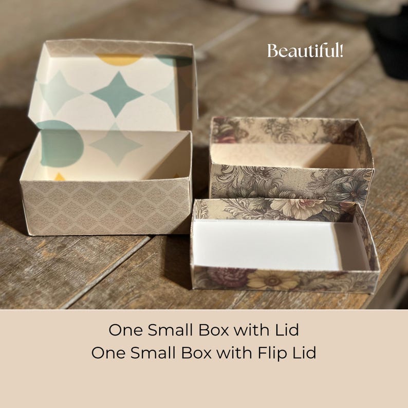 Mini Book Storage Boxes, Large, Small With Flip Lid, Small With Lid ...
