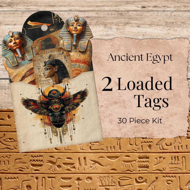 Ancient Egypt Loaded Tags, Egypt Junk Journal Pockets | Ancient ...