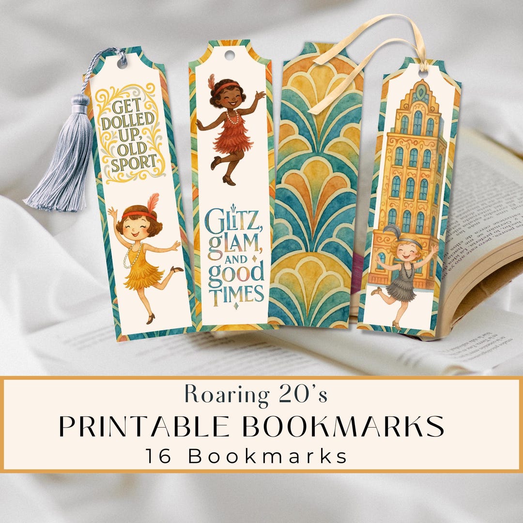 Roaring 20's Printable Bookmarks Girly, Art Deco Buildings, Great ...