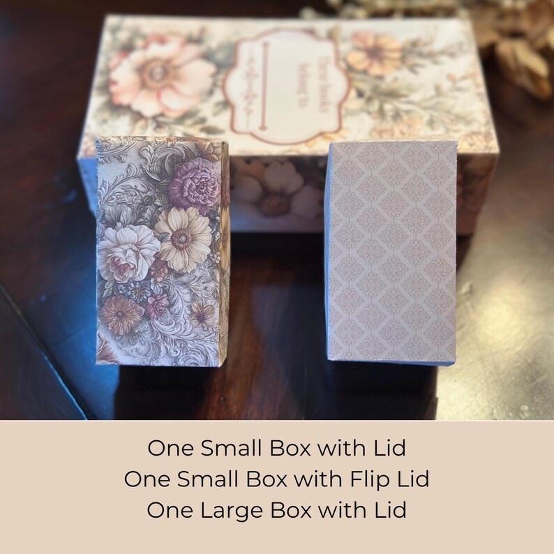 Mini Book Storage Boxes, Large, Small With Flip Lid, Small With Lid ...