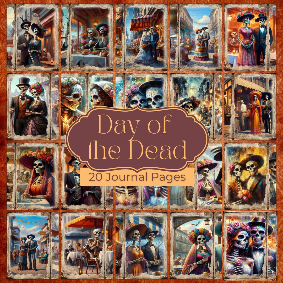 Dia De Los Muertos Junk Journal Mega Kit Digital Paper Day of the Dead ...