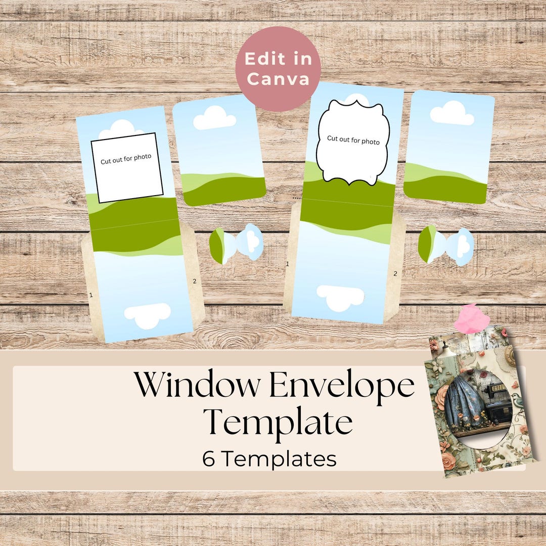 Window Envelope Template | Picture Holder | Photo Envelope Design ...