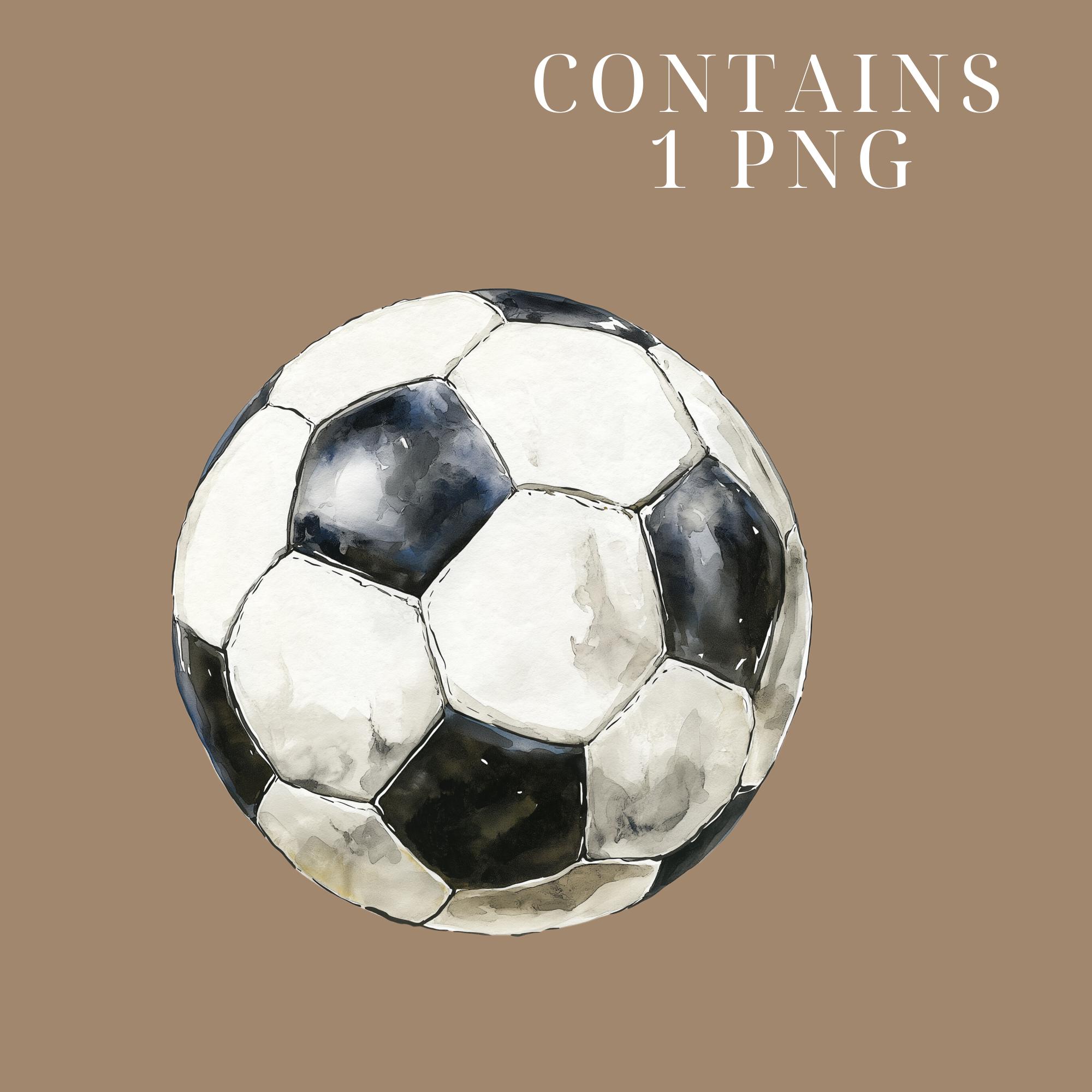 Watercolor Soccer Ball Clipart, Sports Ball Transparent PNG, Instant ...