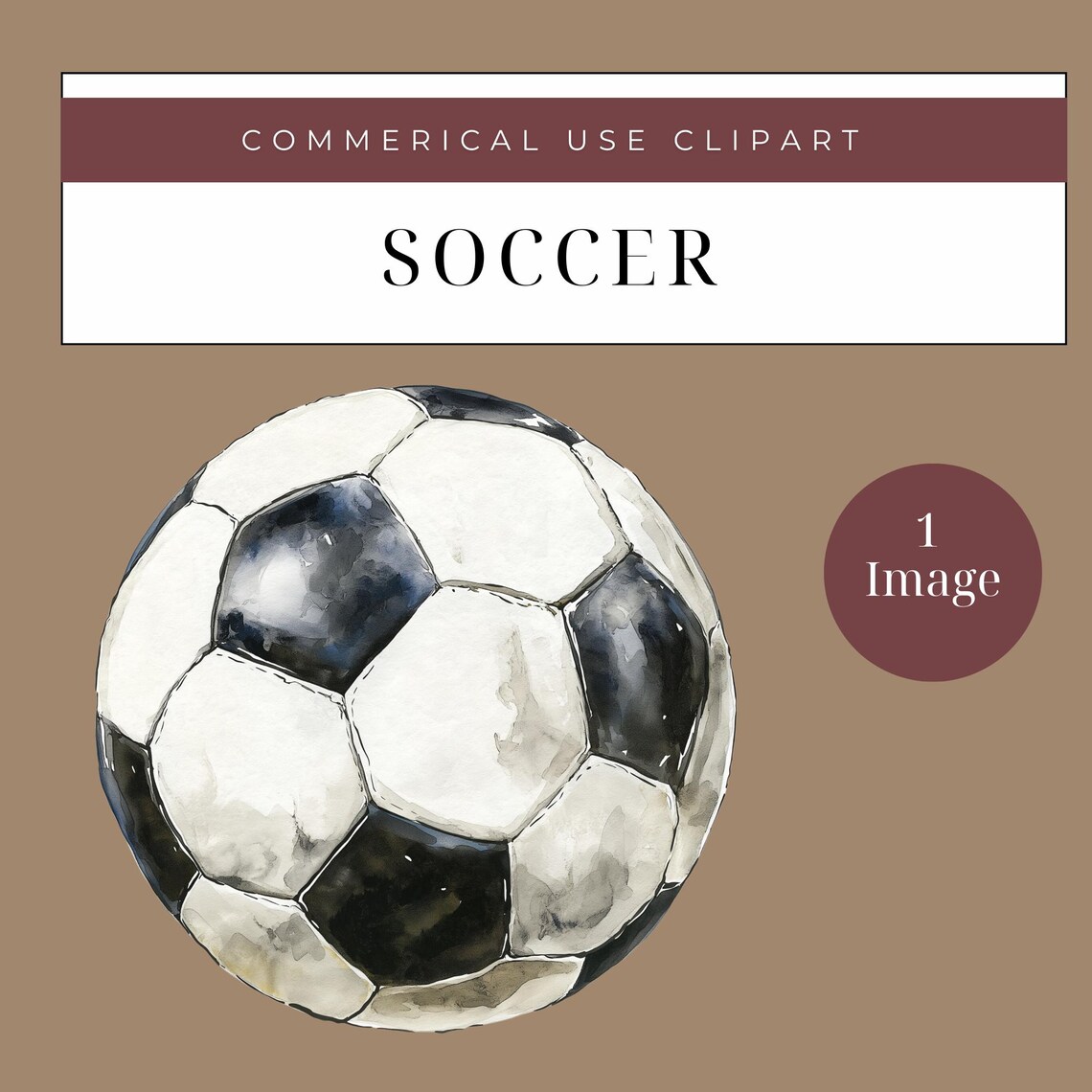 Watercolor Soccer Ball Clipart, Sports Ball Transparent PNG, Instant ...