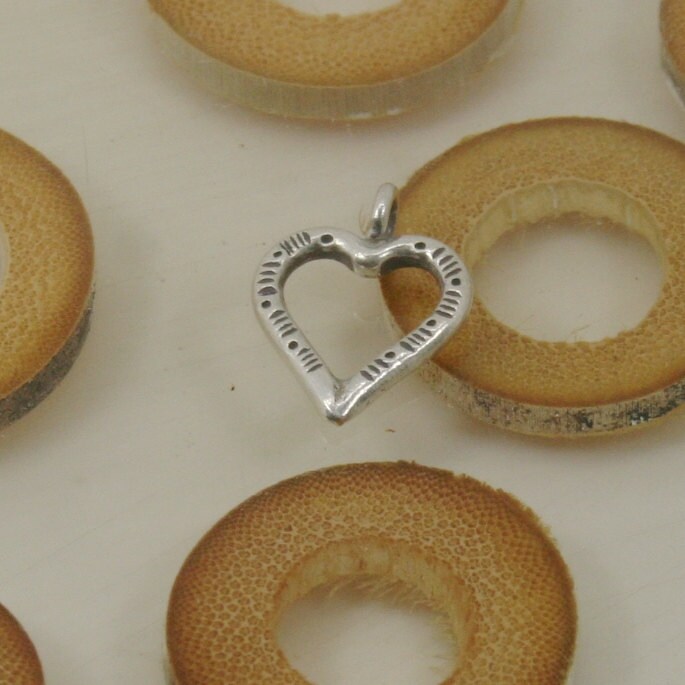 Handmade Silver Charm heartsmall - Etsy