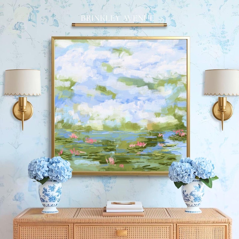 Contemporary Impressionist Marsh Painting | Coastal Abstract Landscape ...
