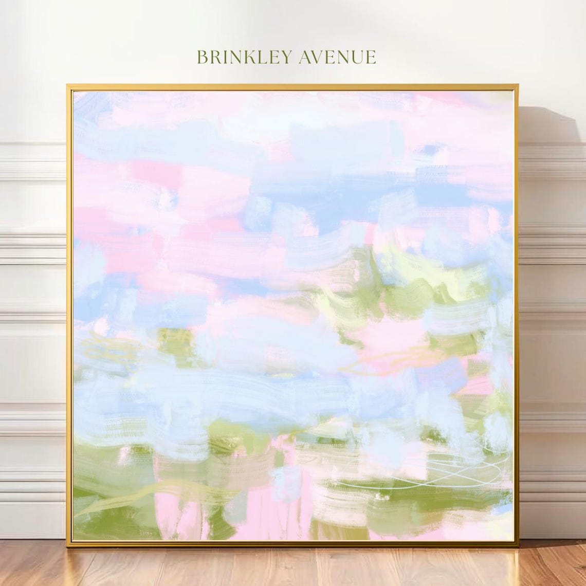 Pastel Coastal Landscape Canvas Art: Pastel Neutrals Wall Decor, Modern ...