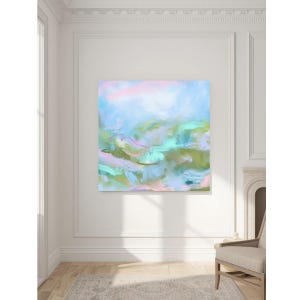 Soft Modern Colorful Abstract Artwork - Landscape Home Wall Art Canvas ...