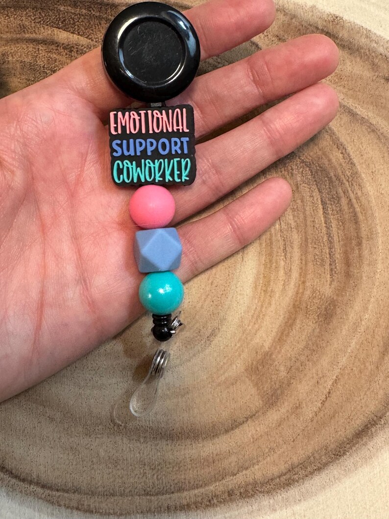 Silicone Retractable Beaded Badge Reel, Beaded Keychain, Nursing Badge ...