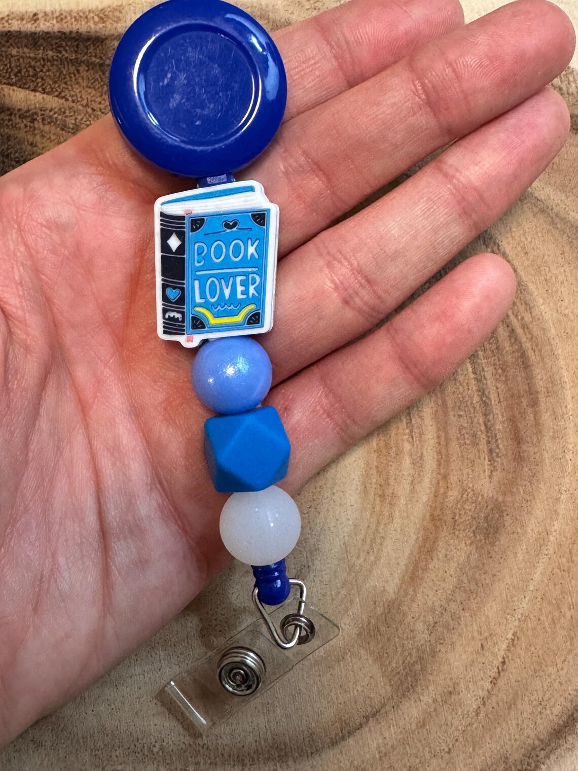 Silicone Retractable Beaded Badge Reel, Beaded Keychain, Nursing Badge ...