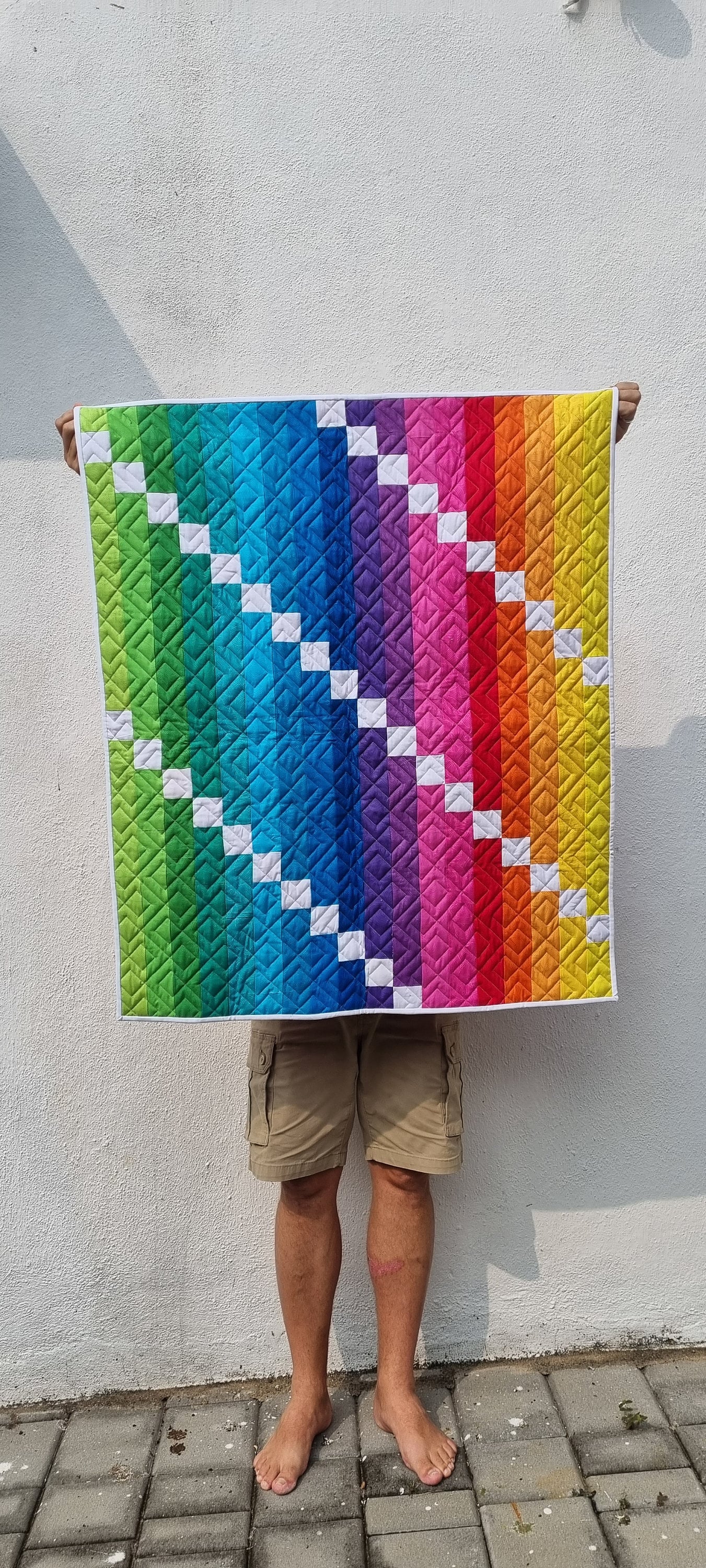 Rainbow Jelly Roll Quilt Pattern- Easy - Etsy