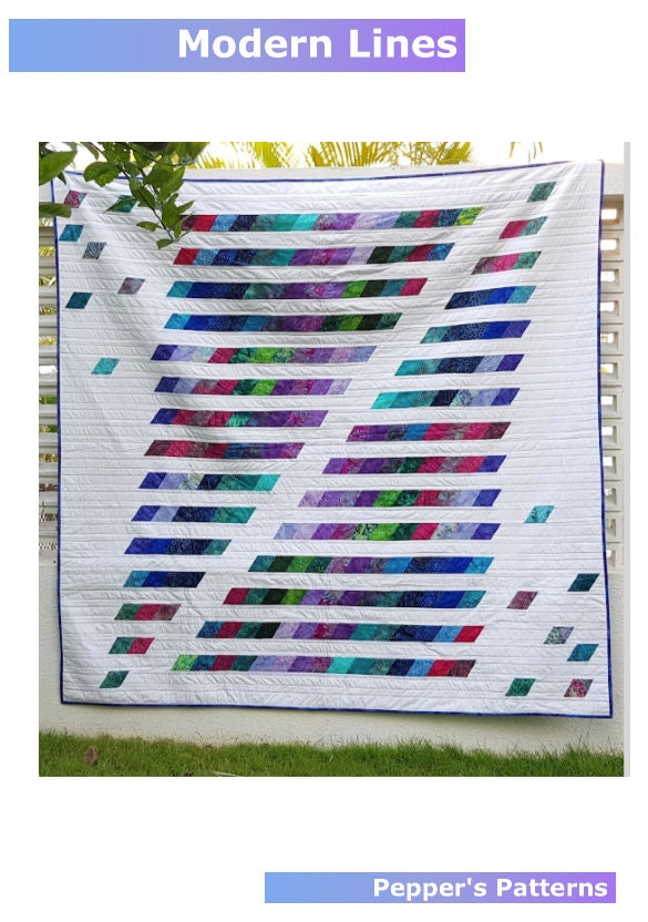 Modern Lines Quilt Pattern- Digital Download - Etsy