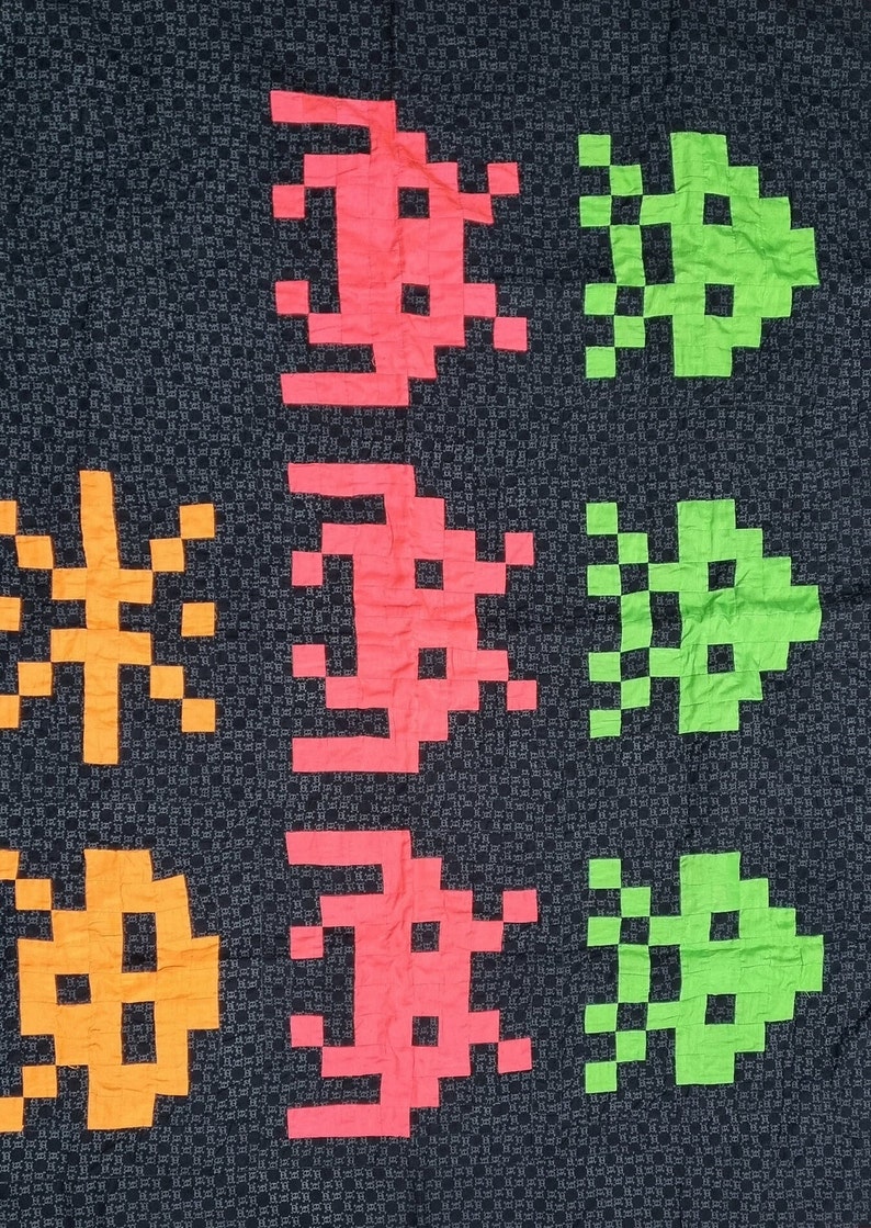 Space Invaders Quilt Pattern Digital PDF - Etsy