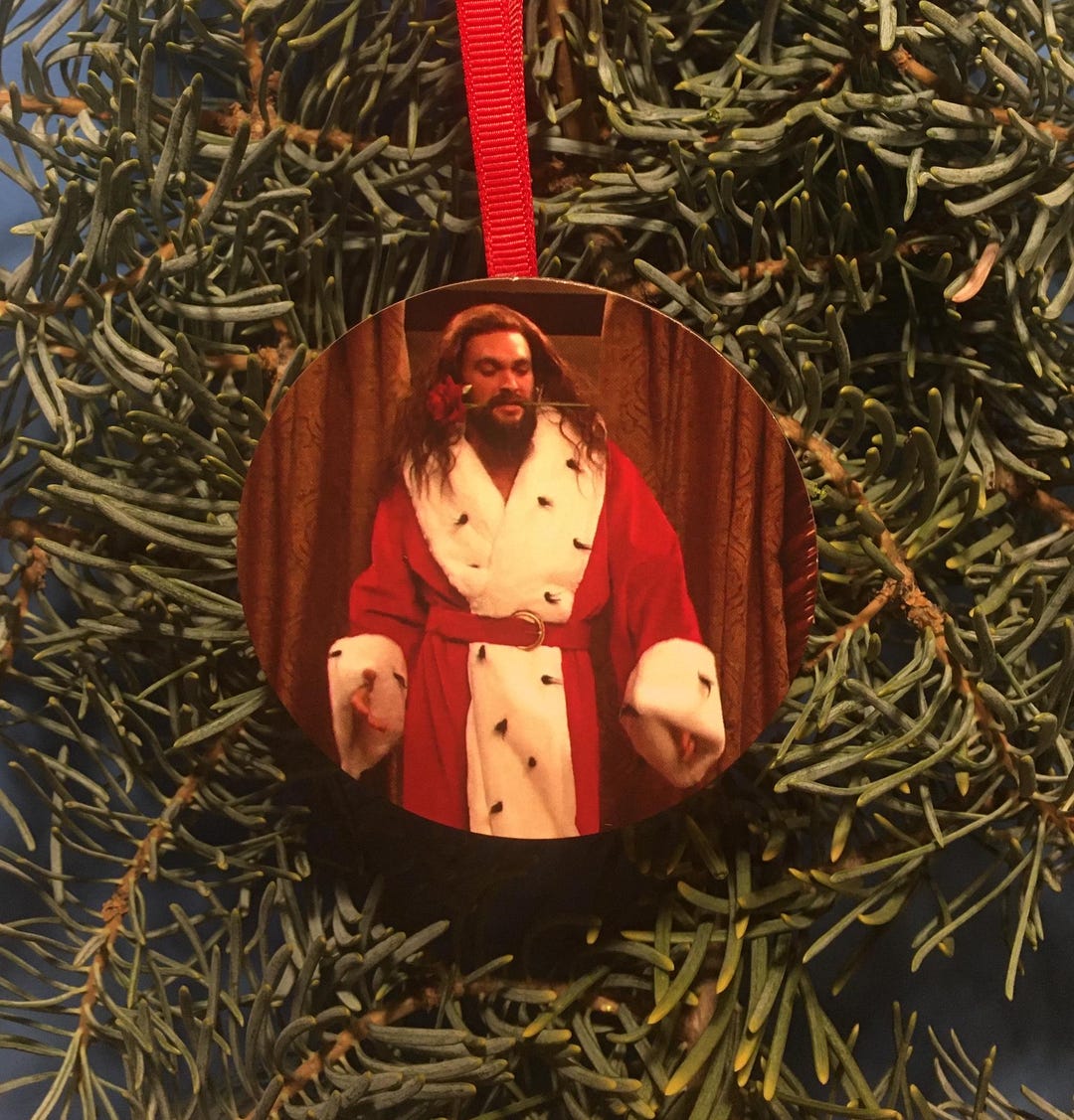 Jason Momoa Santa Christmas Tree Ornament Holiday Gift Exchange ...