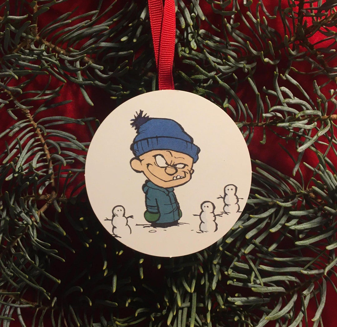 Calvin and Hobbes Snowmen Christmas Tree Ornament Holiday Gift Exchange ...