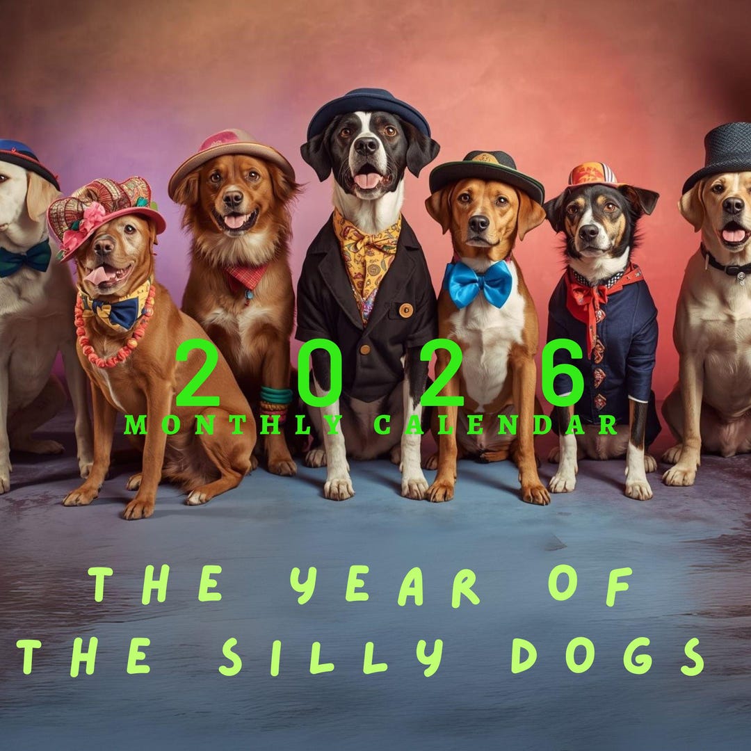 Printable Funny Dog Calendar - Instant Download - Etsy UK