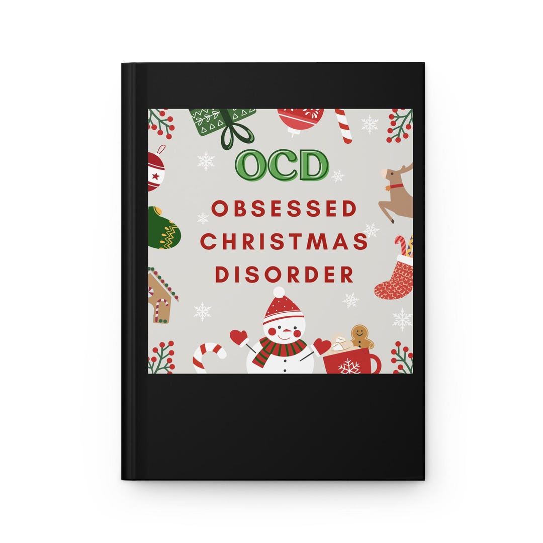 OCD Obsessed Christmas Disorder Journal Festive Hardcover Notebook for ...