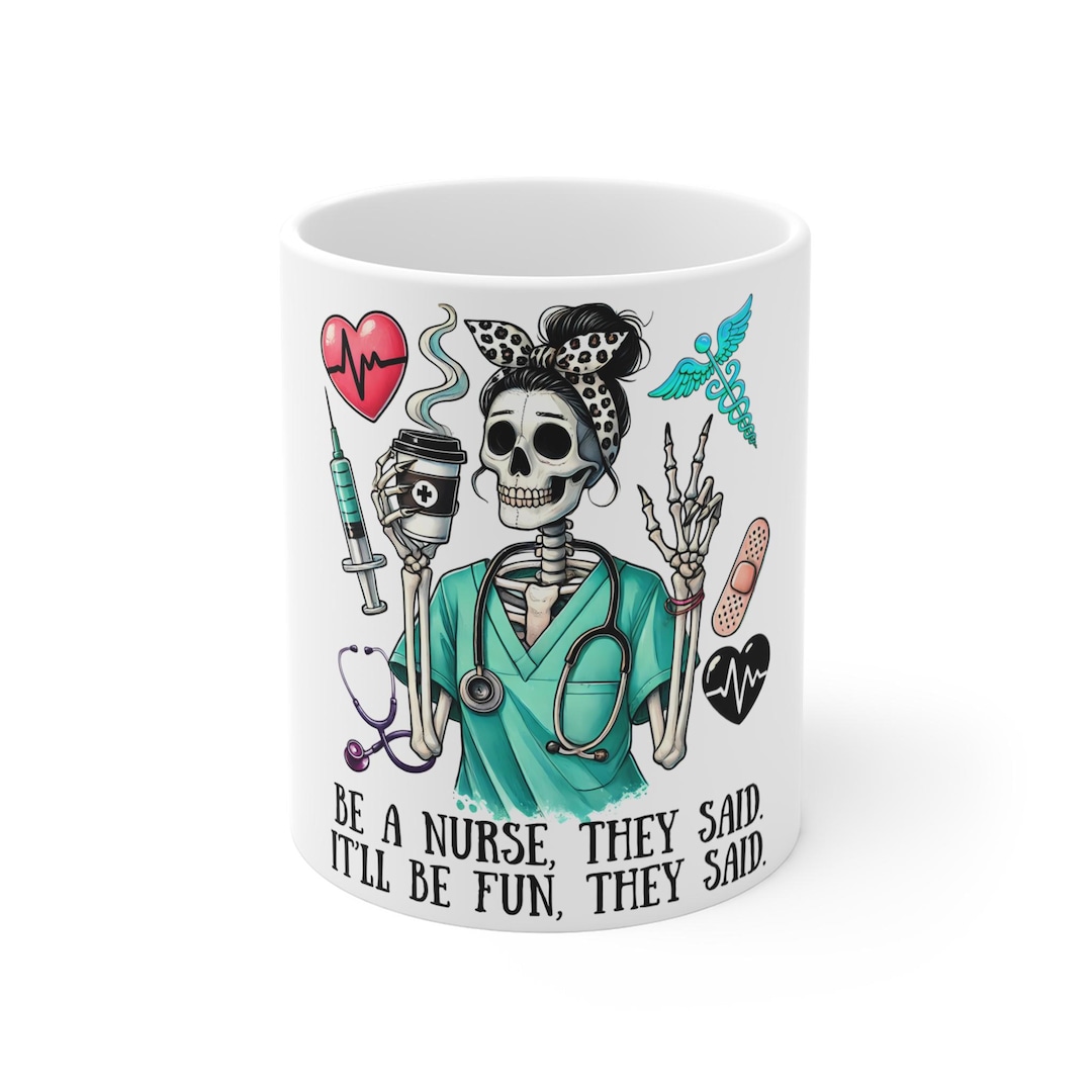 Spooky Nurse Mug, Creepy Nurse Cup, Halloween Nurse Gift, Scary Coffee ...