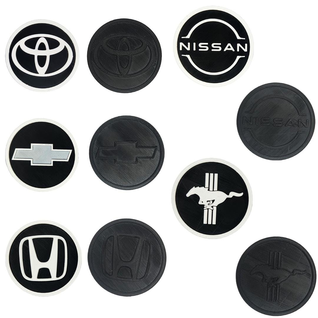 Custom 3D Printed Coasters for Car Enthusiasts Toyota, Honda, Nissan ...