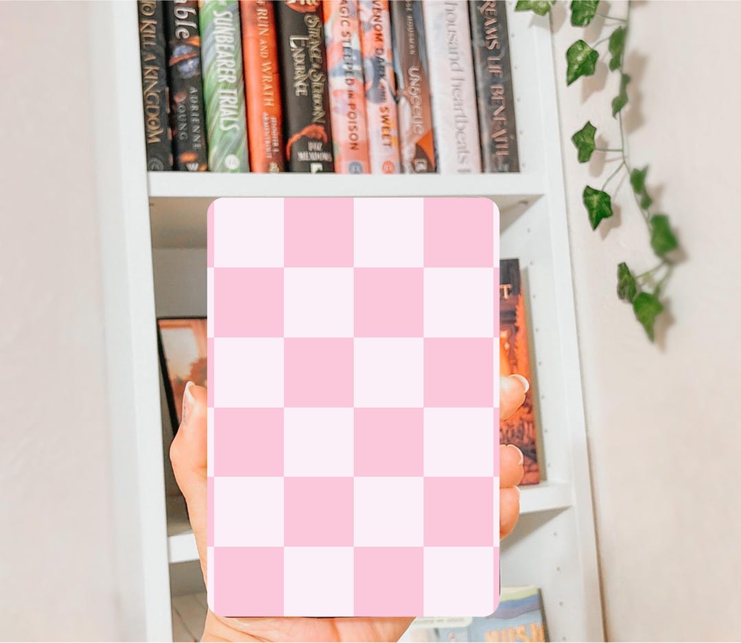 Large Pink Checkered Print. Printable Kindle Paperwhite Insert for ...