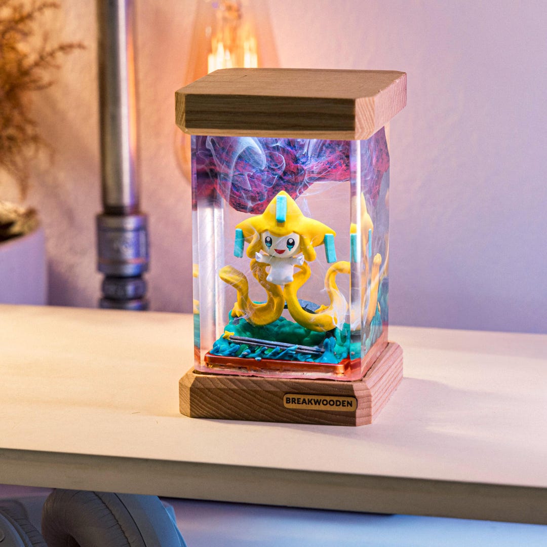 Jirachi Lamp, POKEMON Resin Lamp, Mythical Pokemon, Decor Lamp, Epoxy ...