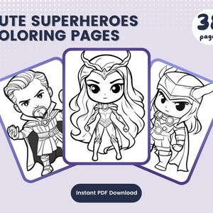 Superhero Coloring Pages for Kids Cute Superhero Coloring Book for ...