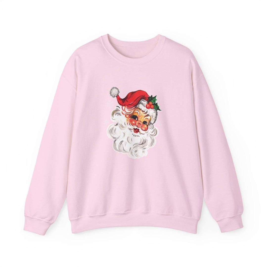 Retro Santa Sweatshirt Vintage Santa Holiday Clothing Christmas ...