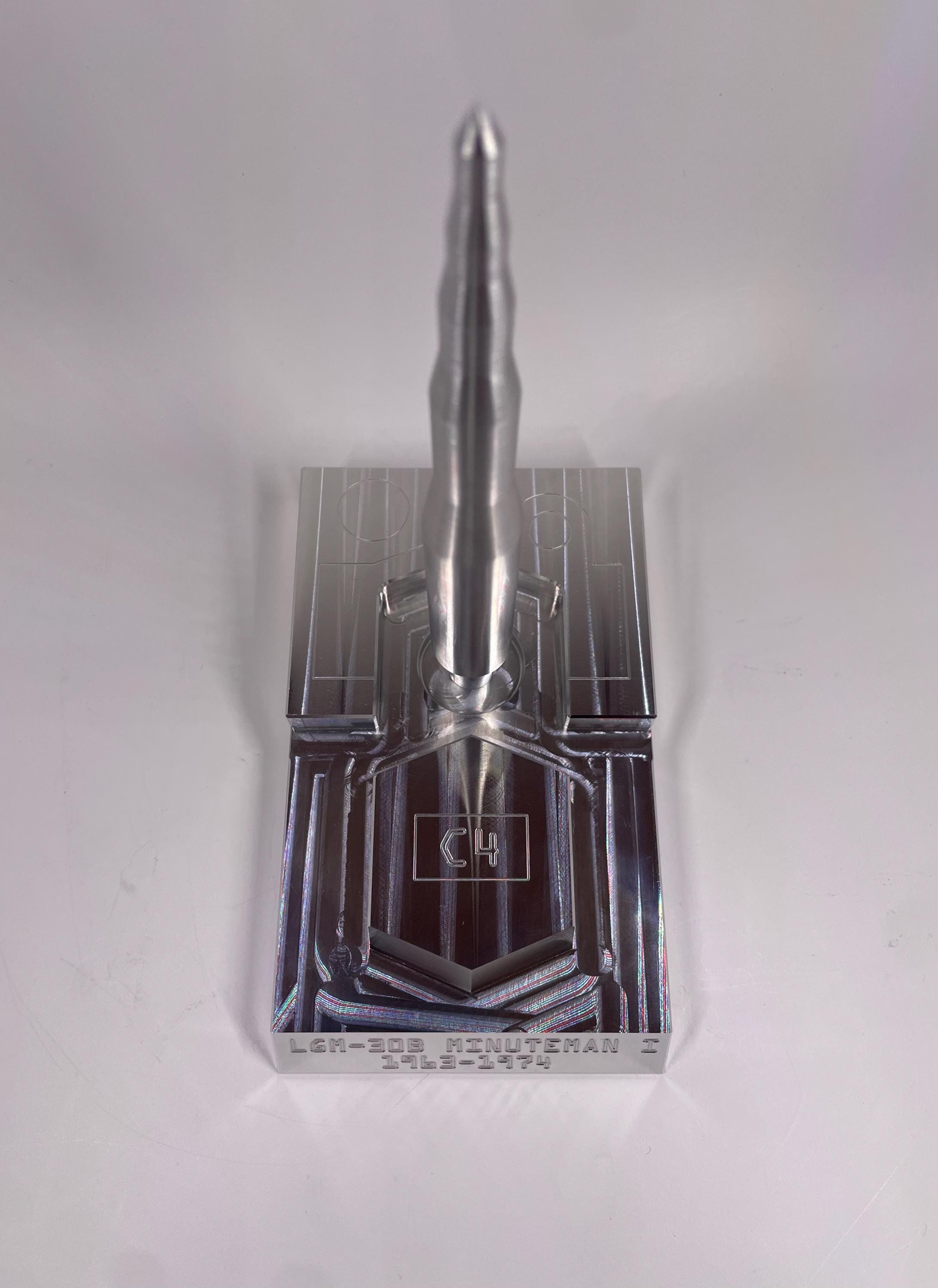 CNC Machined Aluminum Miniature Minuteman L Missile LGM-30B ICBM + Silo ...