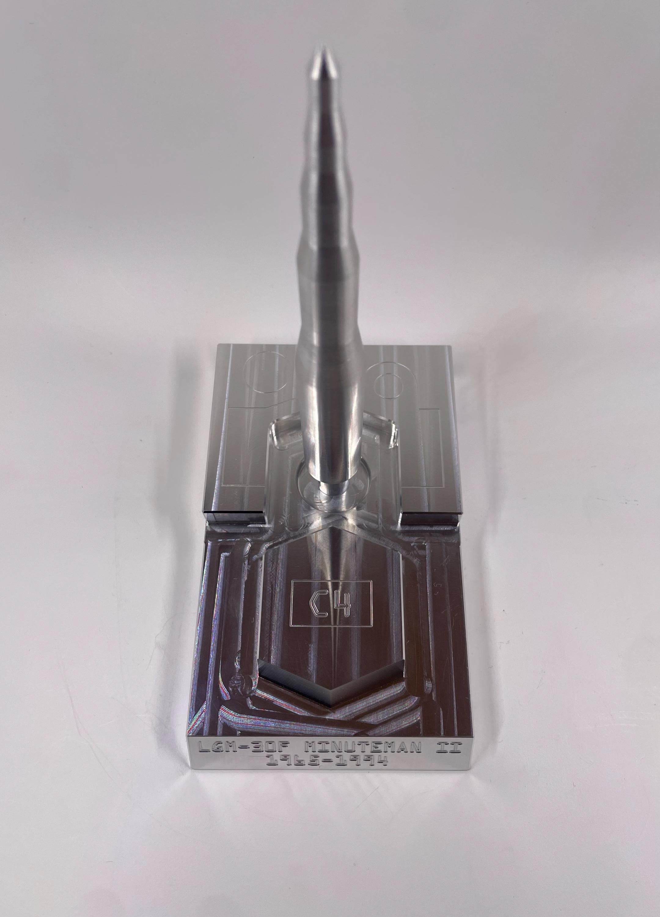 CNC Machined Aluminum Miniature Minuteman Ll Missile LGM-30F ICBM ...