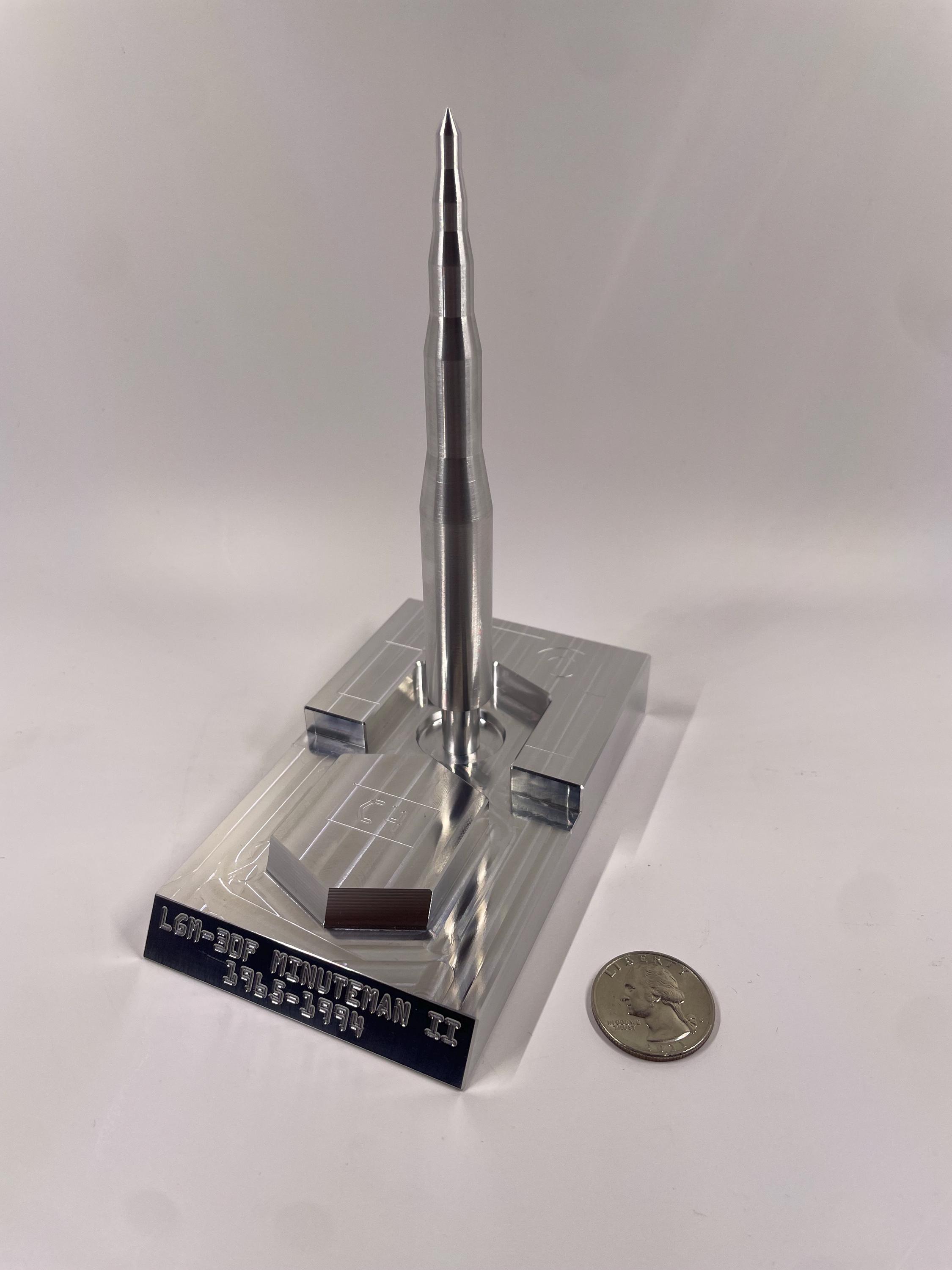 CNC Machined Aluminum Miniature Minuteman Ll Missile LGM-30F ICBM ...