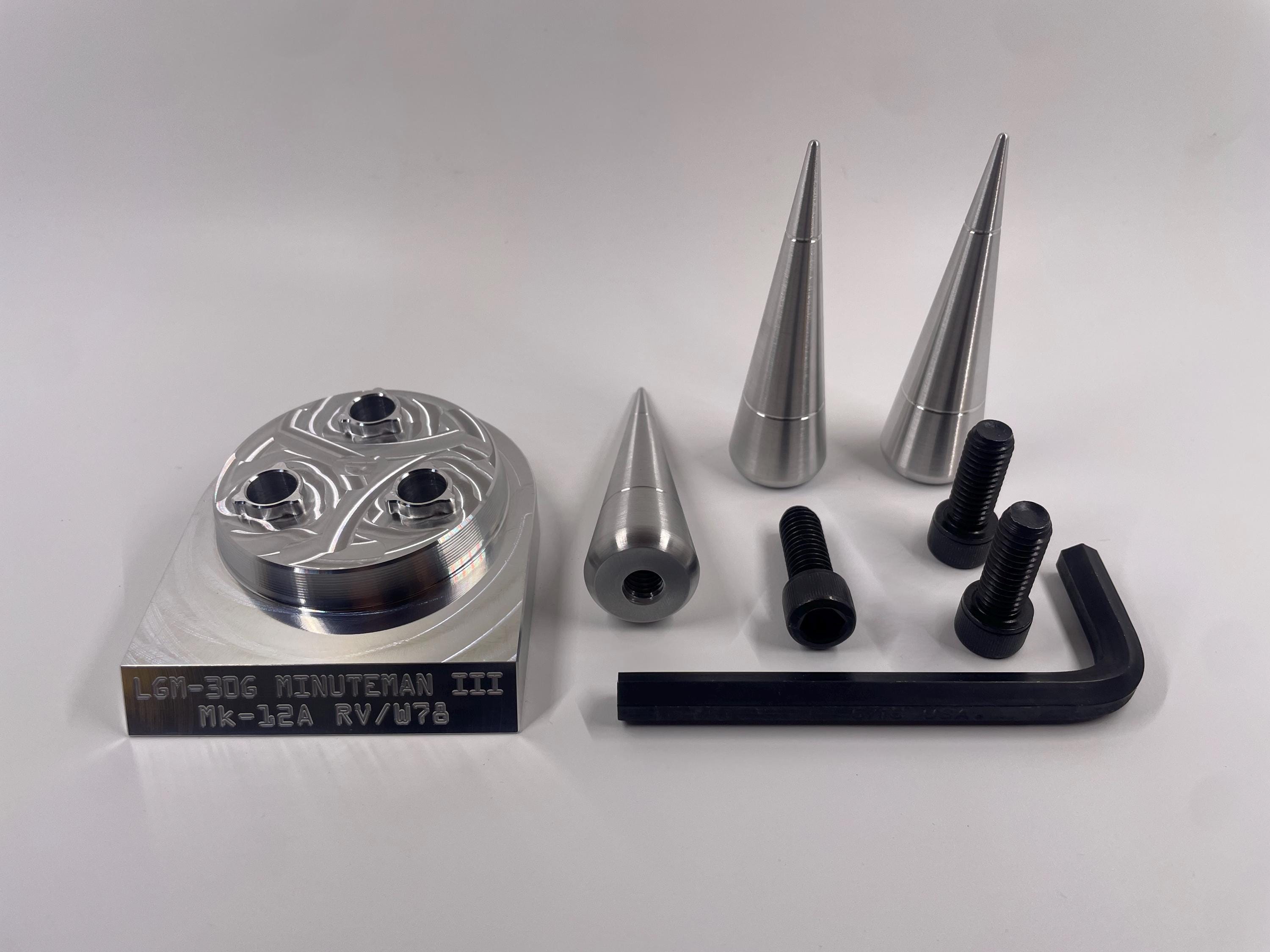 CNC Machined Aluminum Miniature Minuteman Lll Missile Mirv Warhead LGM ...