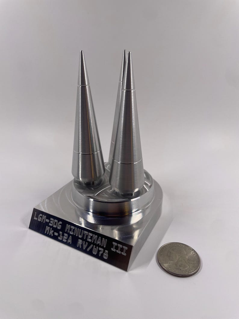 CNC Machined Aluminum Miniature Minuteman Lll Missile Mirv Warhead LGM ...