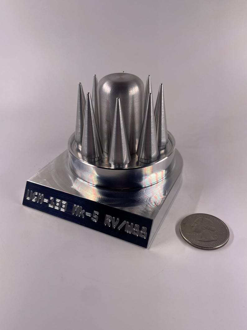 CNC Machined Aluminum Miniature Trident Missile Warhead UGM-133 SLBM 1: ...