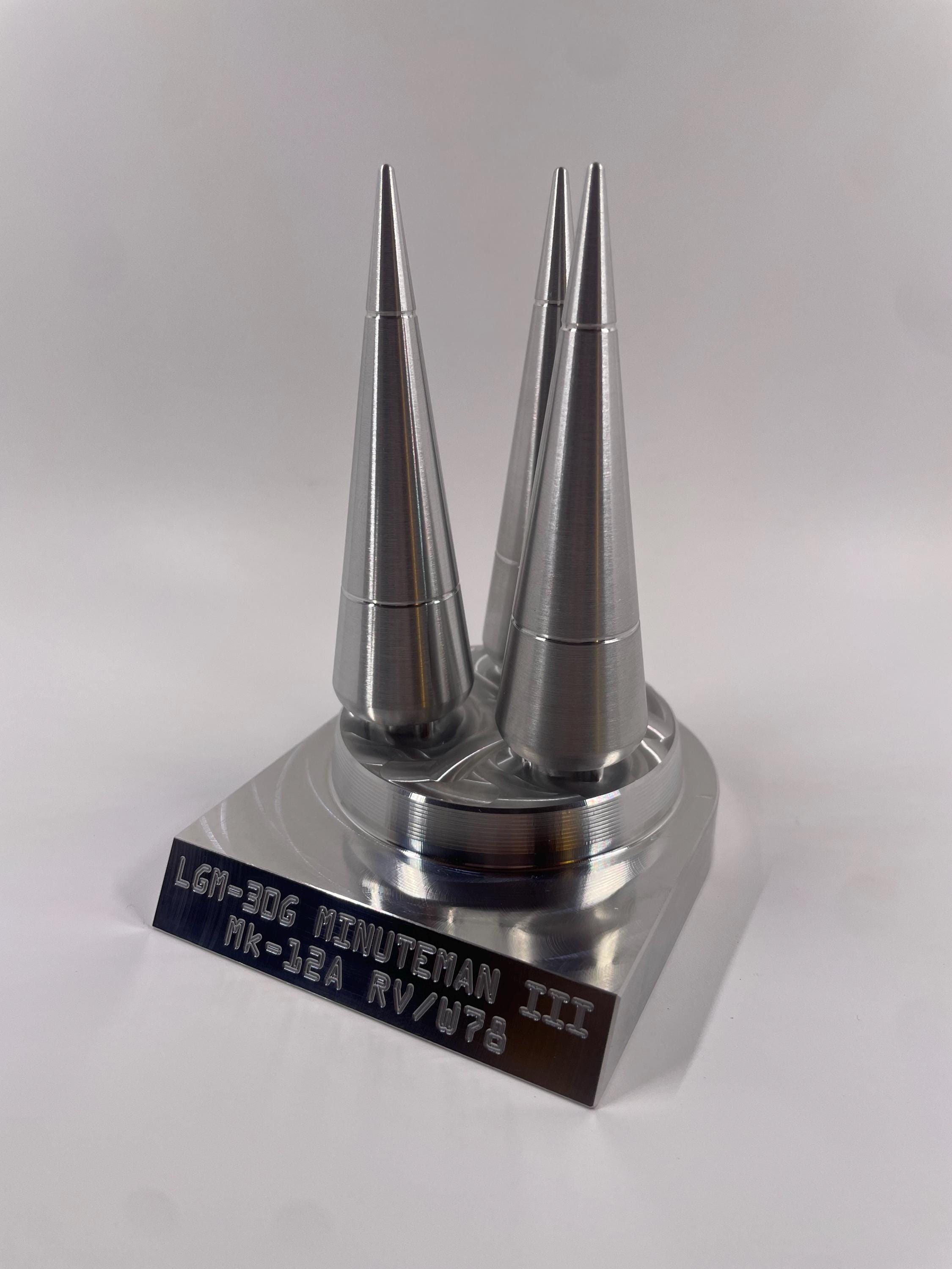 CNC Machined Aluminum Miniature Minuteman Lll Missile Mirv Warhead LGM ...