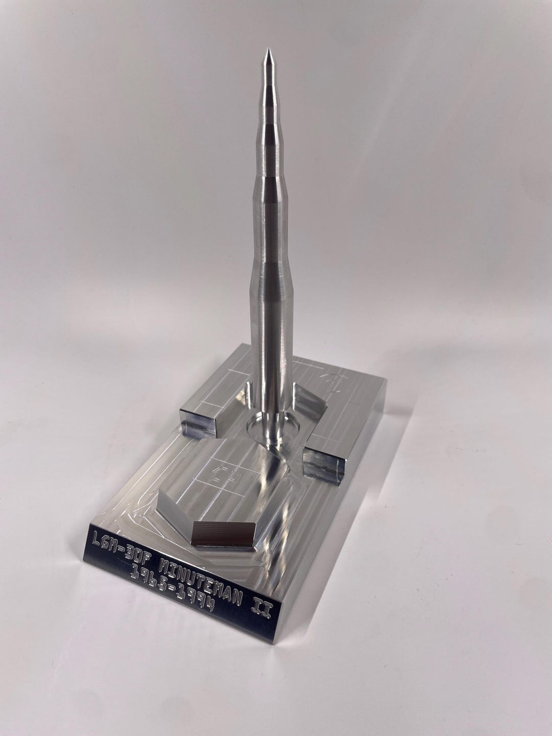 CNC Machined Aluminum Miniature Minuteman Ll Missile LGM-30F ICBM ...