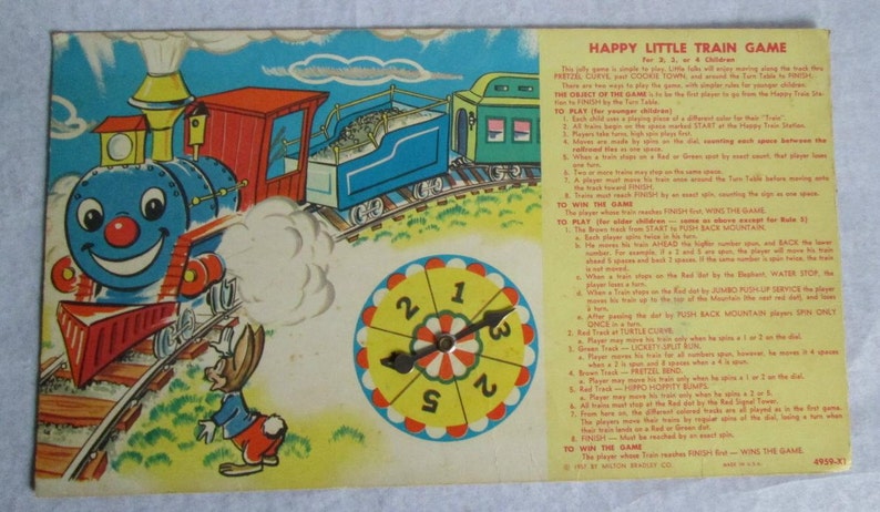 Vintage the Happy Little Train Game 1957 - Etsy