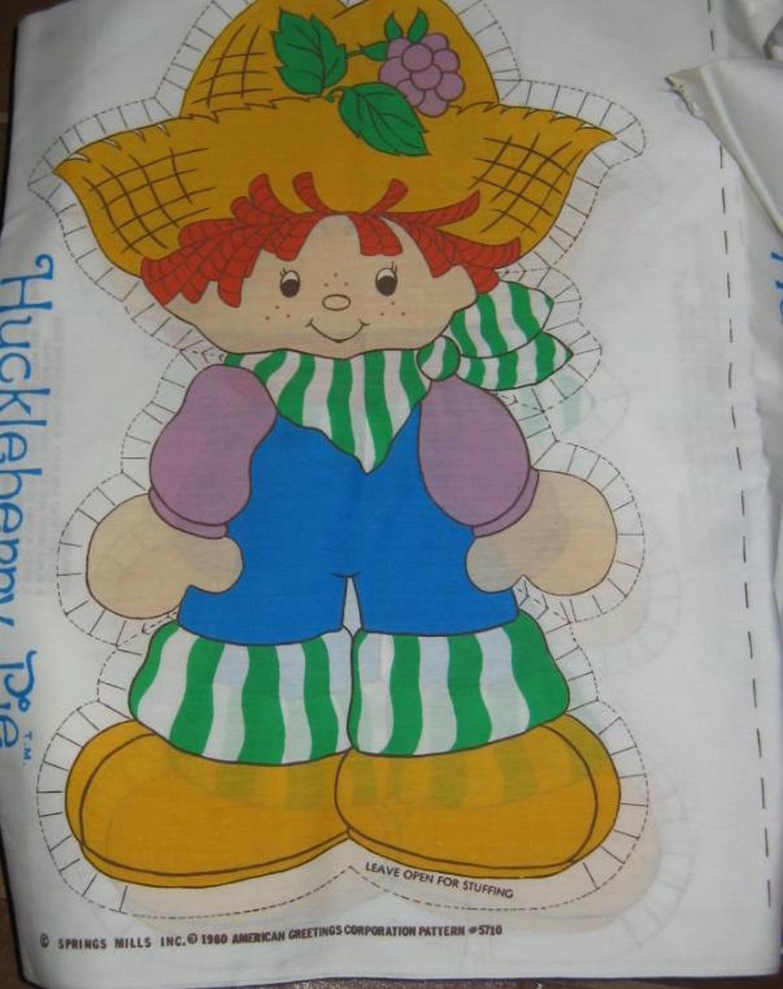 Vintage Sew Your Own Doll Huckleberry Pie Fabric - Etsy