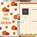 Fall Seasonal Recipe Ebook Template 50 Pages - Etsy