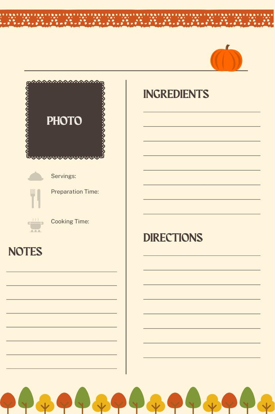 Fall Seasonal Recipe Ebook Template 50 Pages - Etsy