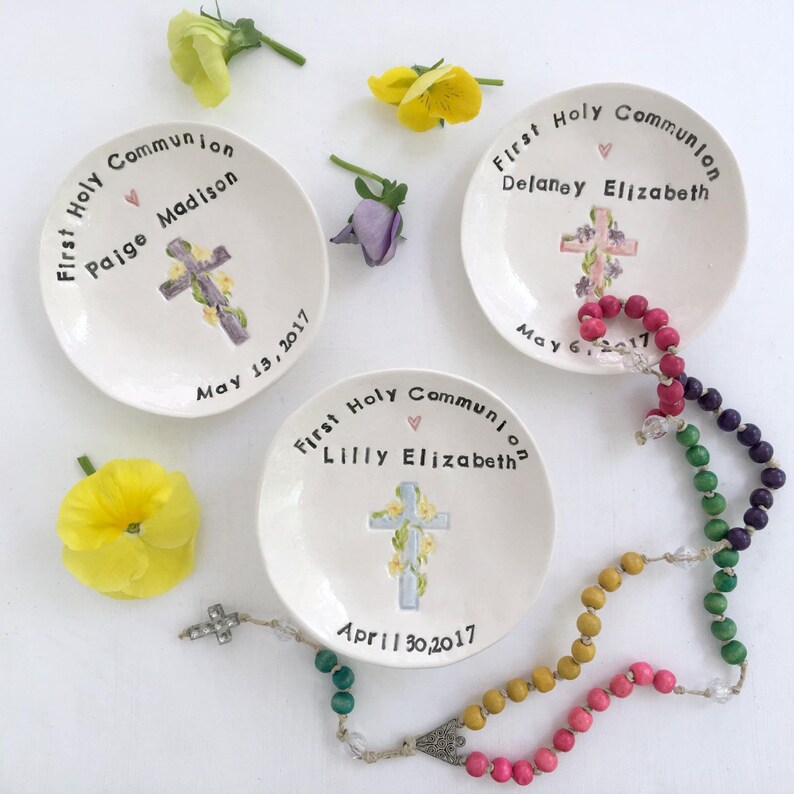 Cadeau personnalisé de première communion anneau en céramique | Etsy France