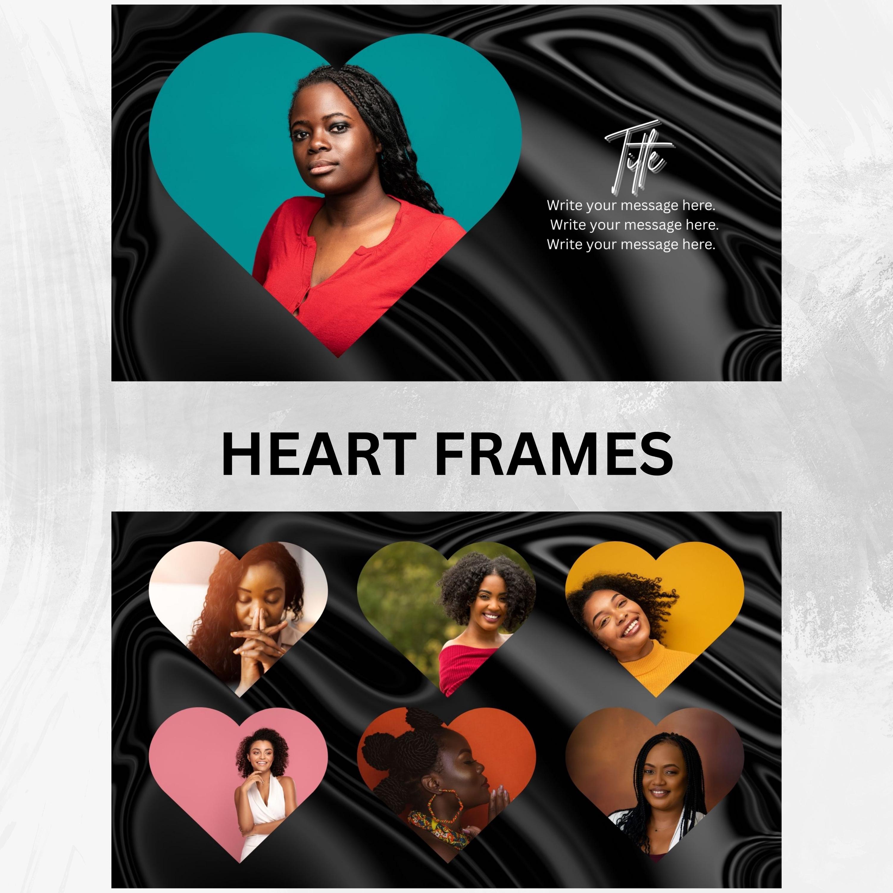 Heart Collage Funeral Slideshow Template With Black Background for Loss ...